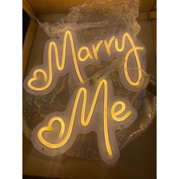 KAEGORT | Party Supplies | Kaegort Marry Me Neon Sign Warm White Led ...
